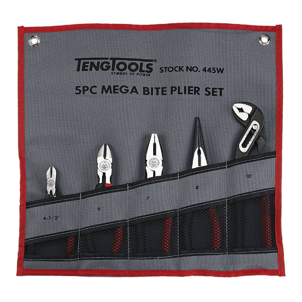 5PC Set Of Pliers in Tool Roll | TengTools South Africa
