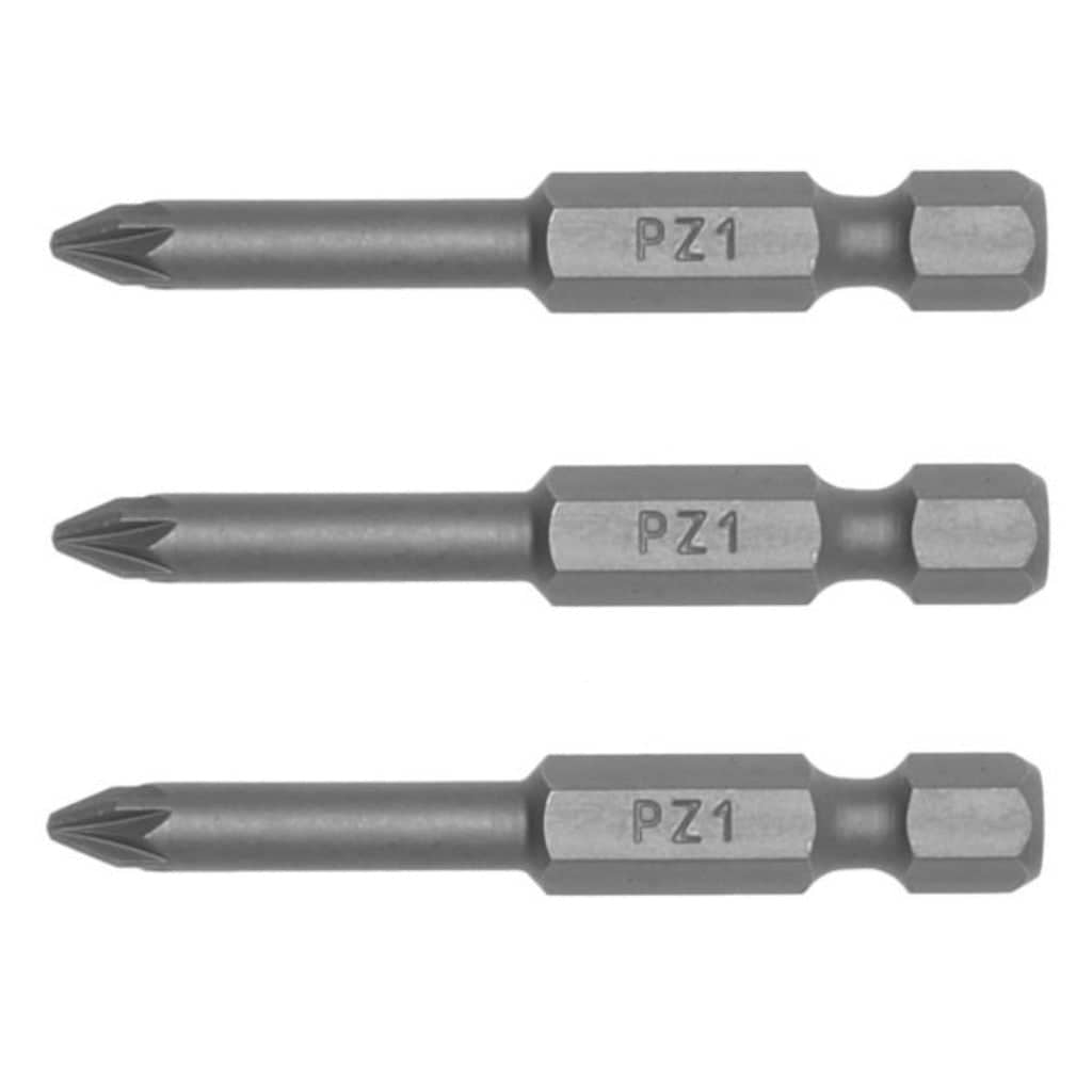 3PC 1/4inch Hex Drive PZ1 Pozidriv Bit 50MM | Teng Tools South Africa