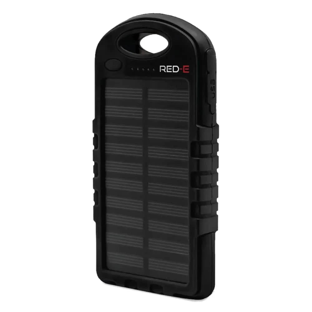 RED-E - 8000mAh Power Bank with Solar Panel and Lights