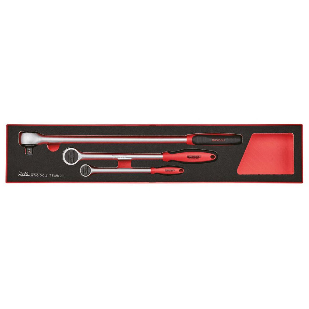 TengTools - Long Arm Ratchet Set FOAMX4 3 Pieces - TEXRL03