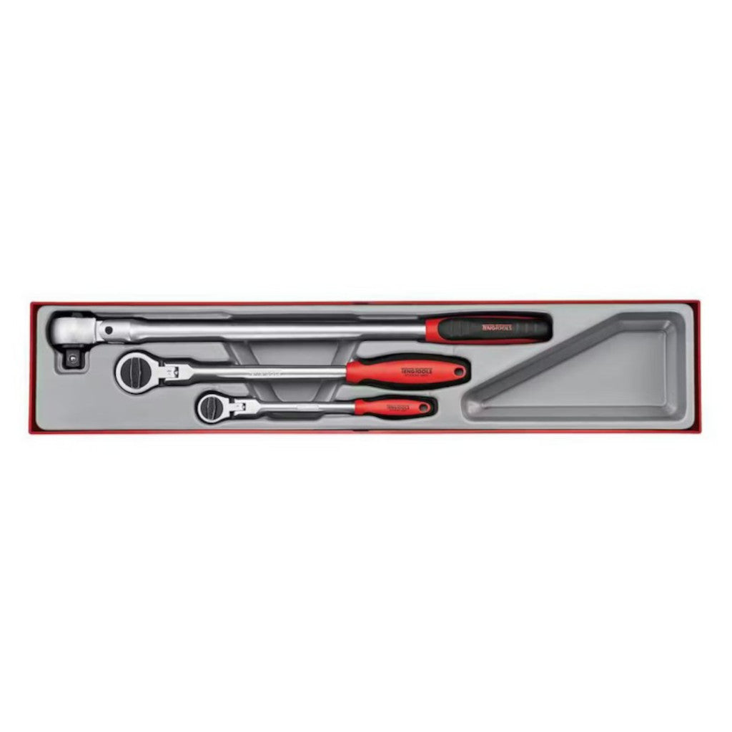 3Pc Long arm ratchet flex head set TTX4 | TengTools South Africa